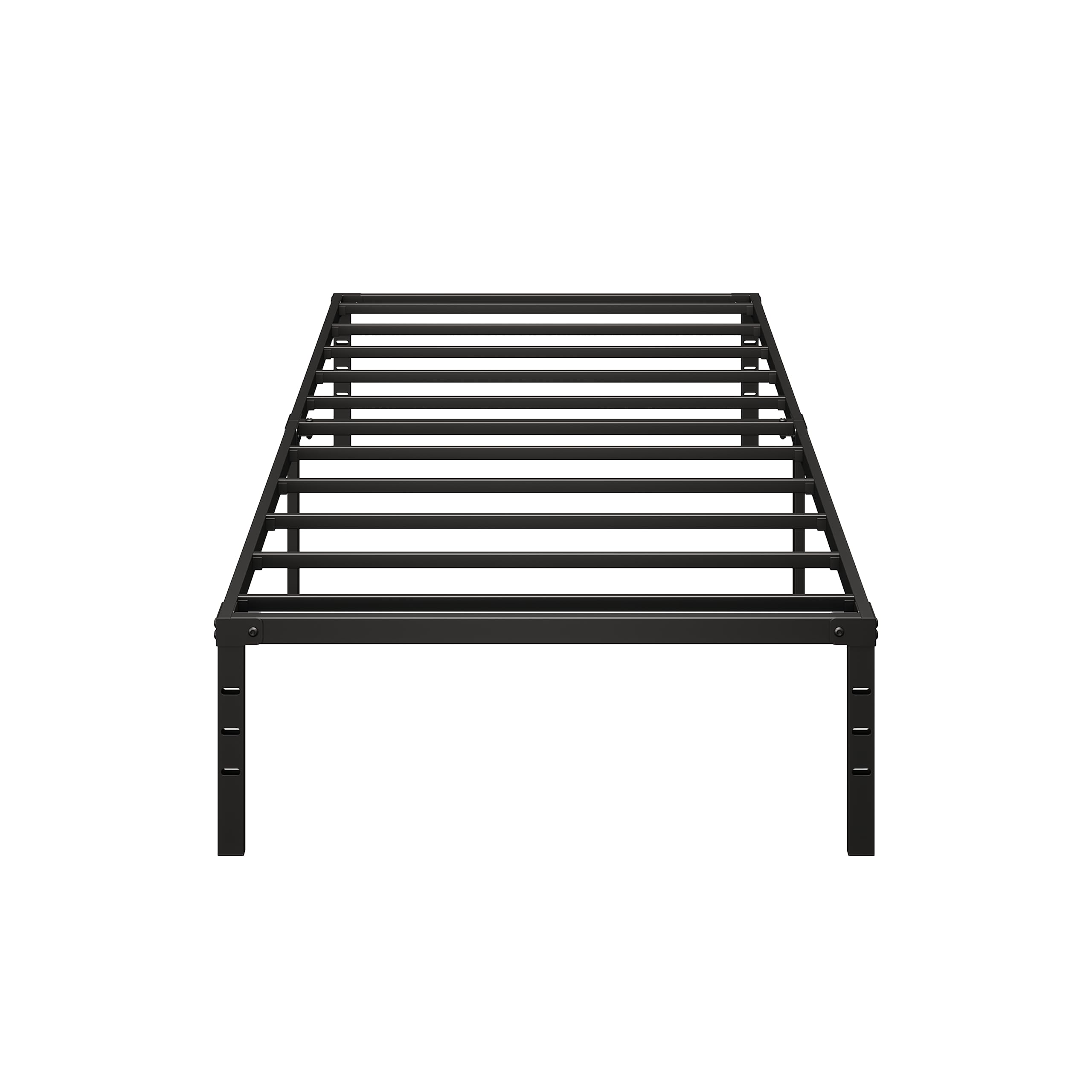 JTPTU 18 Inch High Twin Bed Frame No Box Spring Needed,Heavy Duty Metal Bed Frame Twin Size,Kids Twin Platform Bed Frame Steel Slat Support,Easy Assembly,Noise Free,Non Slip Black Bed Frame Twin