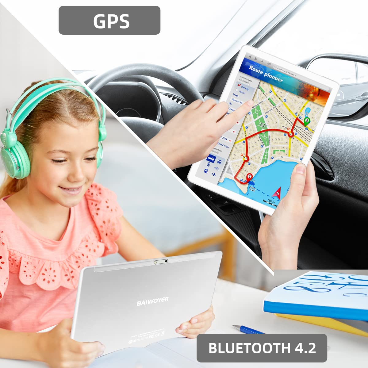 Tablet 10.1 inch Android 11 Tablet Latest Update Octa-Core Processor with 64GB ROM +4GB RAM Storage, Dual 13MP+5MP Camera, WiFi, Bluetooth, GPS, 512GB Expand Support, IPS Full HD Display Tablet