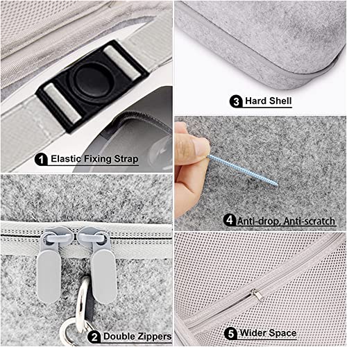subeirey for Oculus Quest 2 Accessories, VR case Hard Waterproof Bag,Lightweight and Portable Travel Carrying Case, Crossbody Chest Bag, VR Gaming Headset and Controllers Storage Bag