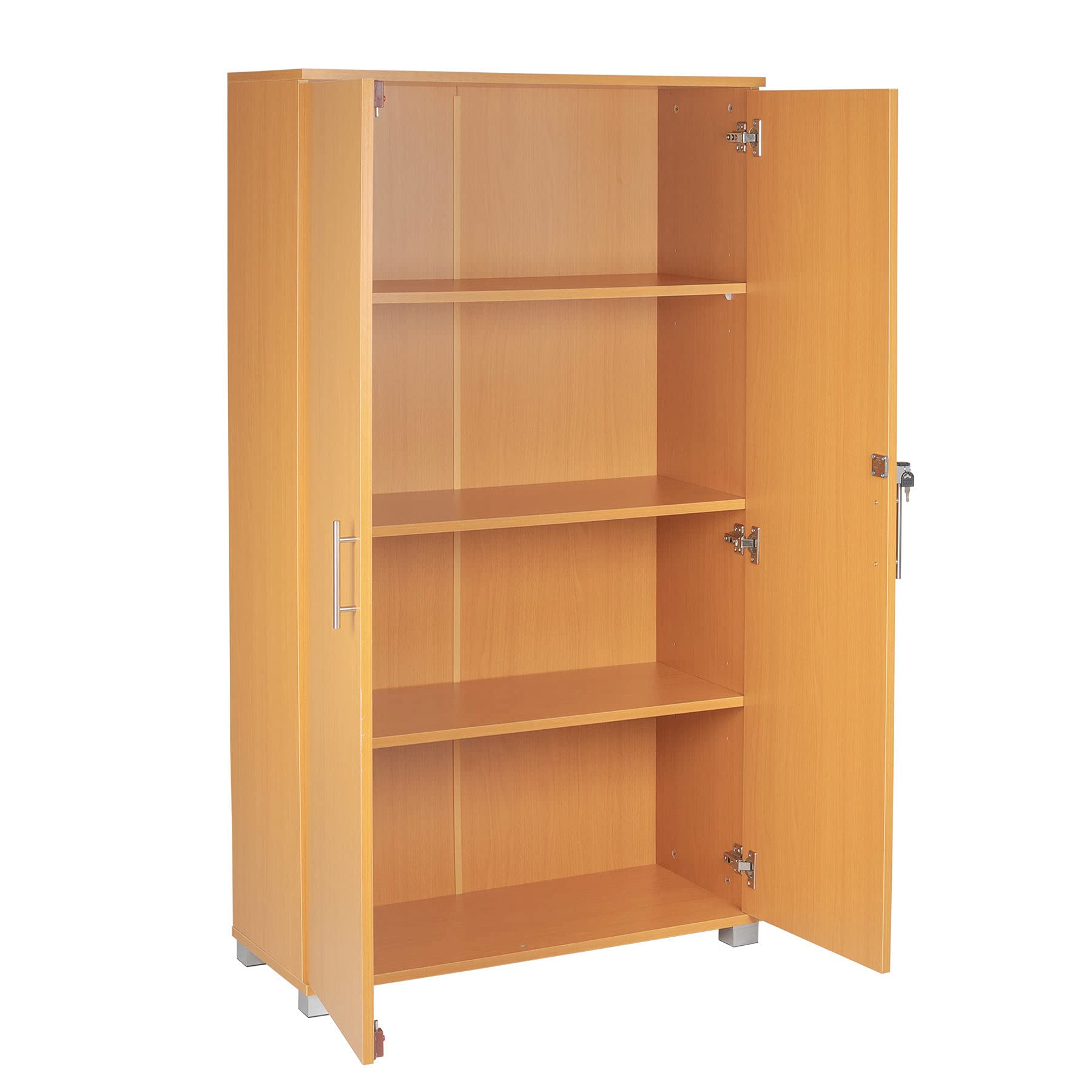 MMT Furniture Designs Ltd Office Storage Cupboard Bookcase Filing Cabinet Beech Lockable 2 Door Cabinet