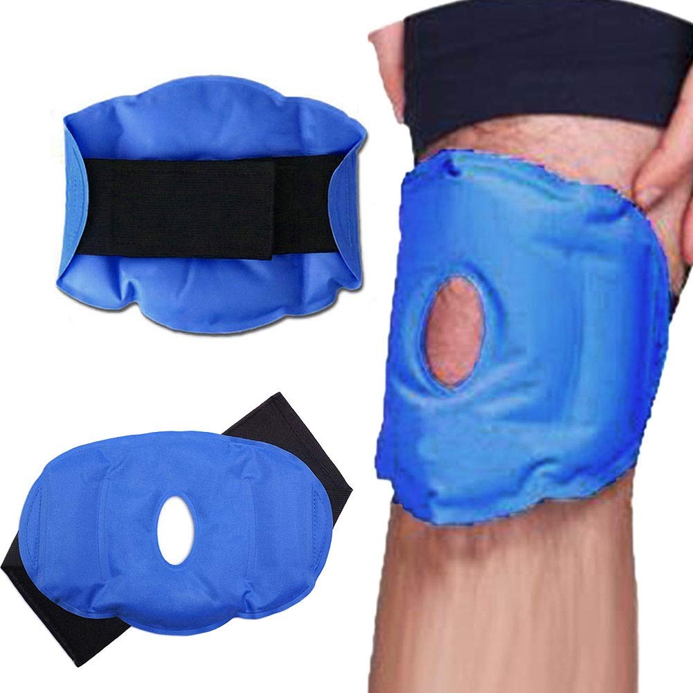 MING-MCZ Portable Hot and Cold Sports Injuries Pain Relief Breathable Surgery Gel Pack Adjustable Reusable Knee Patch Wrap Therapy Heat Ice Fast Heat Generation