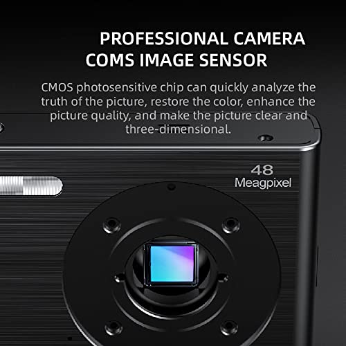 mewmewcat Digital Camera for 4K Digital Camera Video Camcoer 48MP 2.4 Inch IPS Screen Auto Focus 16X Digital Zoom-Shake Face Detect Smile ture Built-in Flash & Battery wi