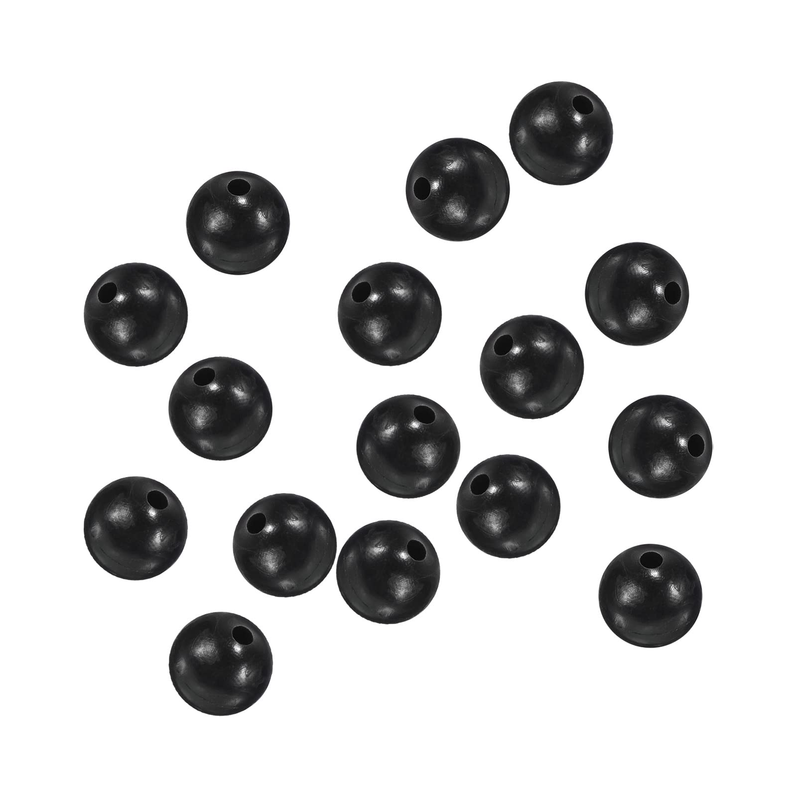 PATIKIL 12mm Fishing Beads, 200 Pieces Plastic Fishing Bait Eggs Rig Bead Tackle Tool Round, Black