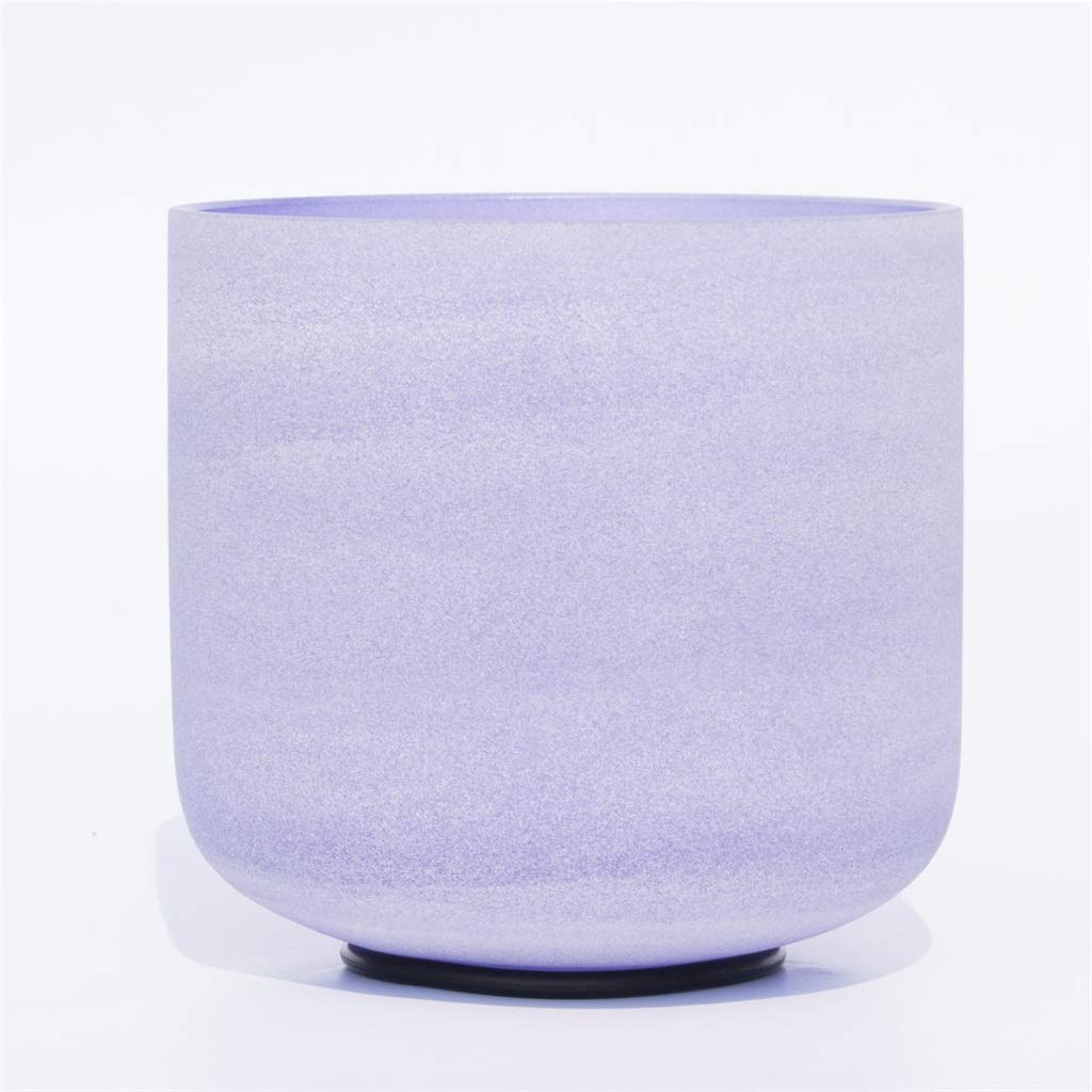 SXNBH 7 Inch B Crown 440hz 432hz Color Inside Purple Quartz Crystal Singing Bowl (Color : 7B432)