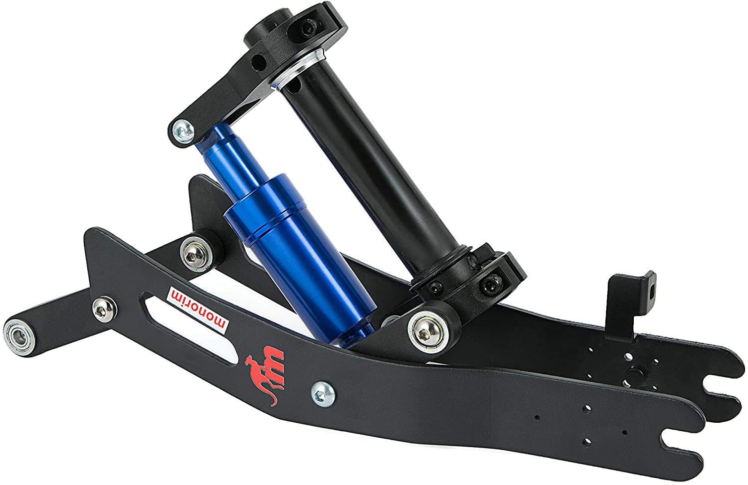 Monorim V4 Front Scooter Suspension Upgrade | Compatible w/Segway Ninebot MAX | Scooter Parts for Safer, Smoother, More Comfortable Ride - Black & Blue
