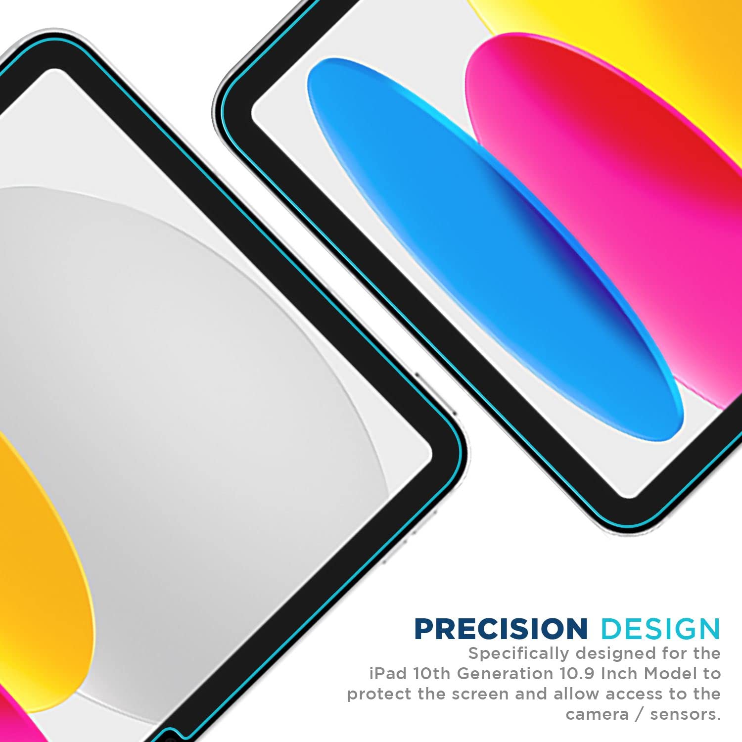 Tech Armor Screen Protector for Apple iPad 10th Gen (2022) 10.9 Inch, Face ID Compatible - Ballistic Tempered Glass (1 Pack)