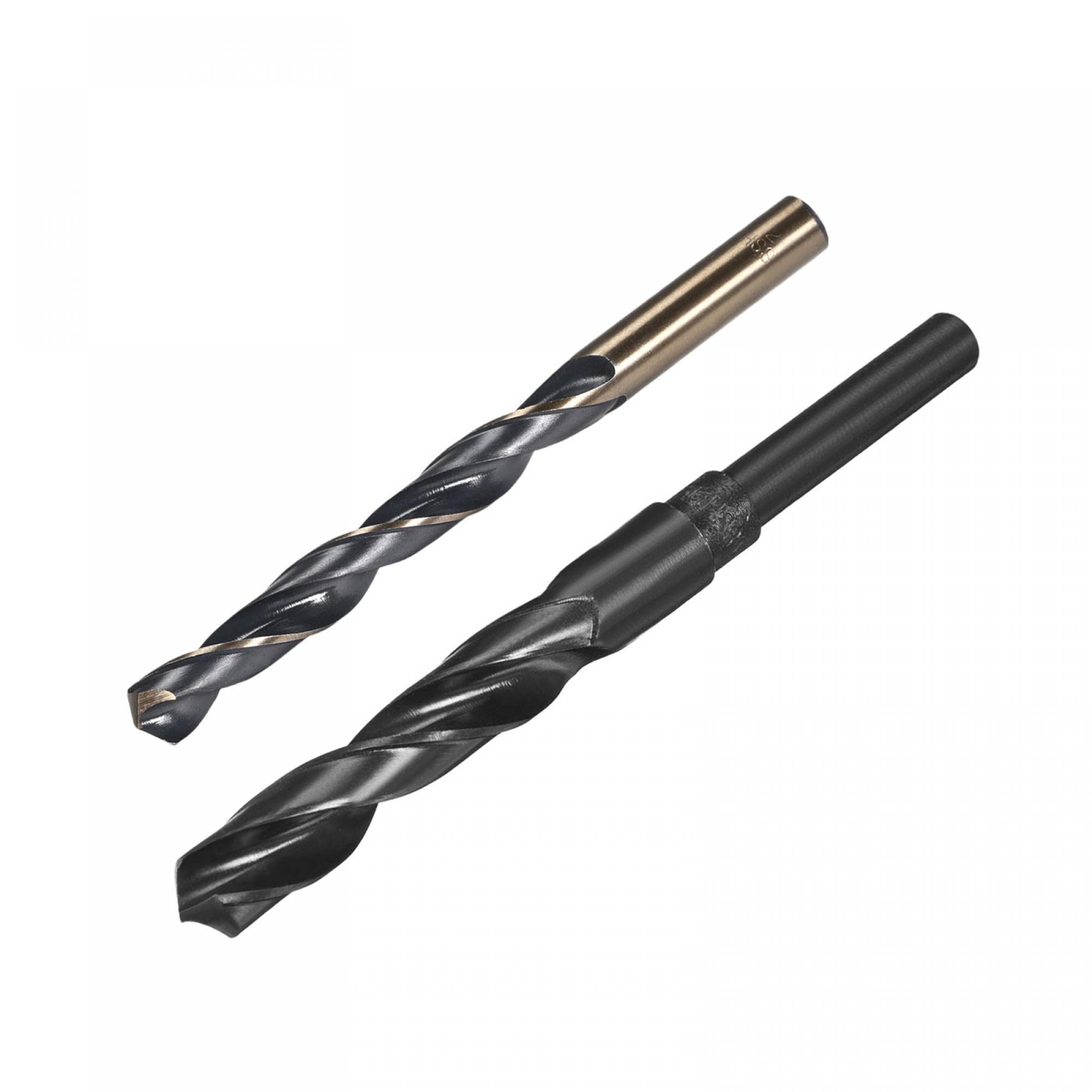 uxcell Drill Bits 12mm HSS 4341 with 12mm Shank, 15mm HSS 9341 with 1/2 Inch Shank