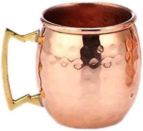 Prisha India Craft 2 Oz. Solid Copper Mini Moscow Mule Shot Mug, Set of 4 Authentic 100% Solid Copper Hammered Moscow Mule Mug 2-Oz Shot Glass - Set of 4