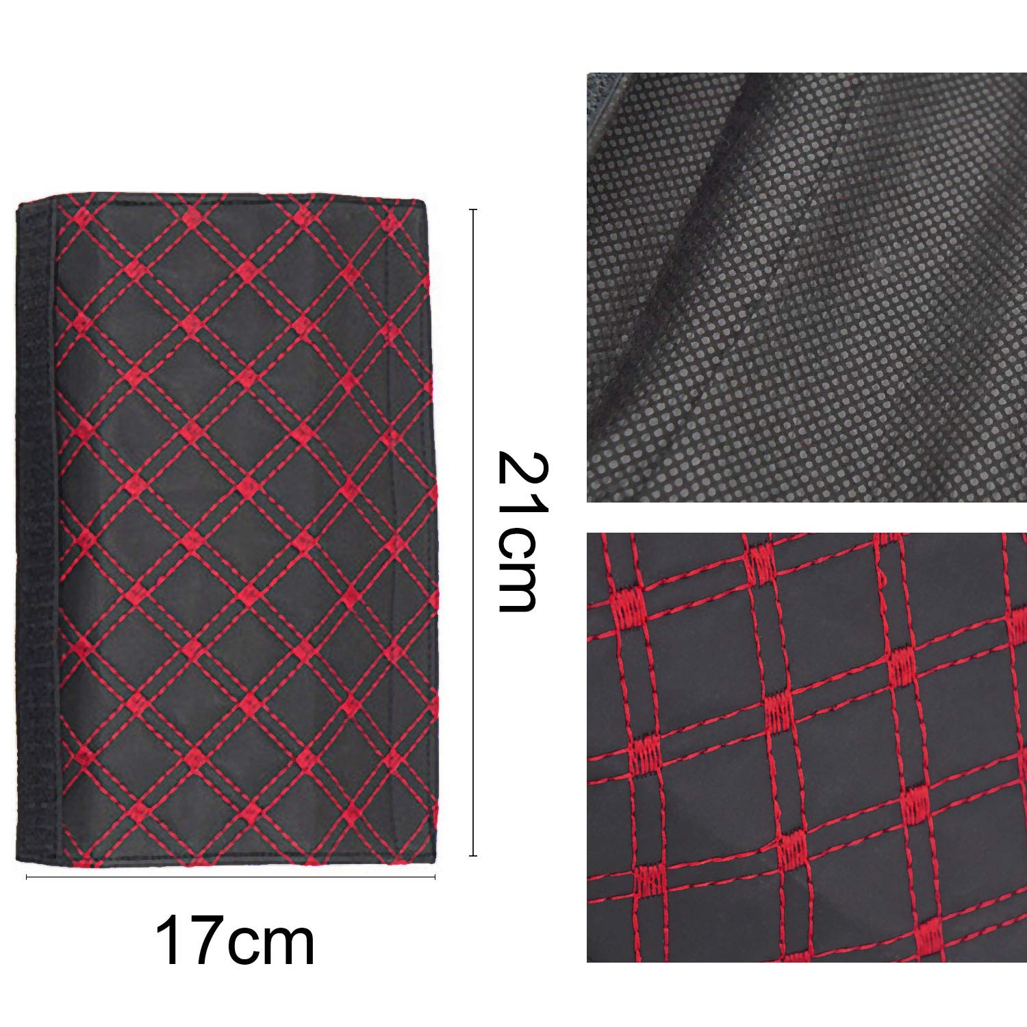 Monrand 2Pcs Universal Car Seat Belt Pad,Soft Car Safety Seat Belt Strap Shoulder Pad for Adults Kids (Red)