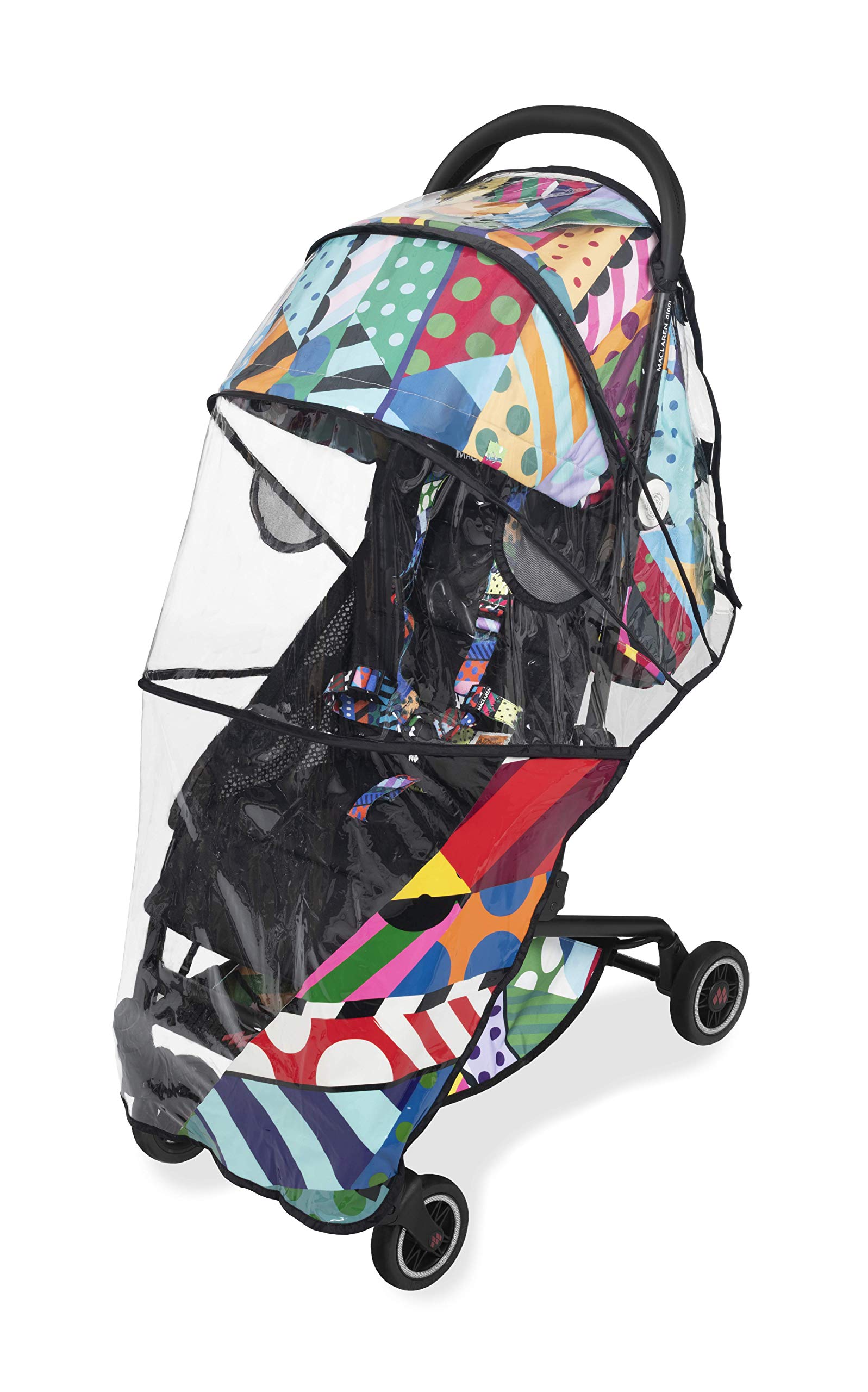 Maclaren atom Jason Woodside Style Set Travel System- Super lightweight, ultra-compact, fits on airplane's overhead storage. Car seat compatible. Loaded with accessories. Multi position reclining seat