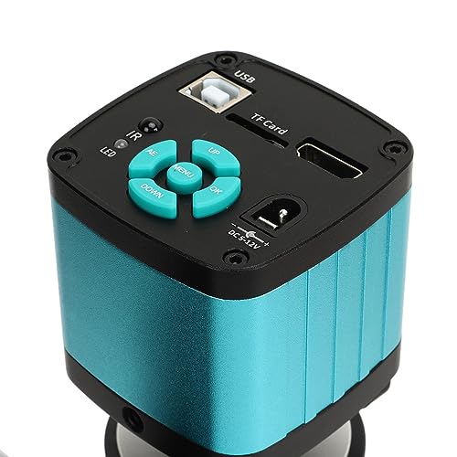 Microscope Camera, 400-700nm Wide Application High Definition Multimedia Interface Digital Industry Camera 100β240VAC Adjustable LED Light for Industrial Use (US Plug)