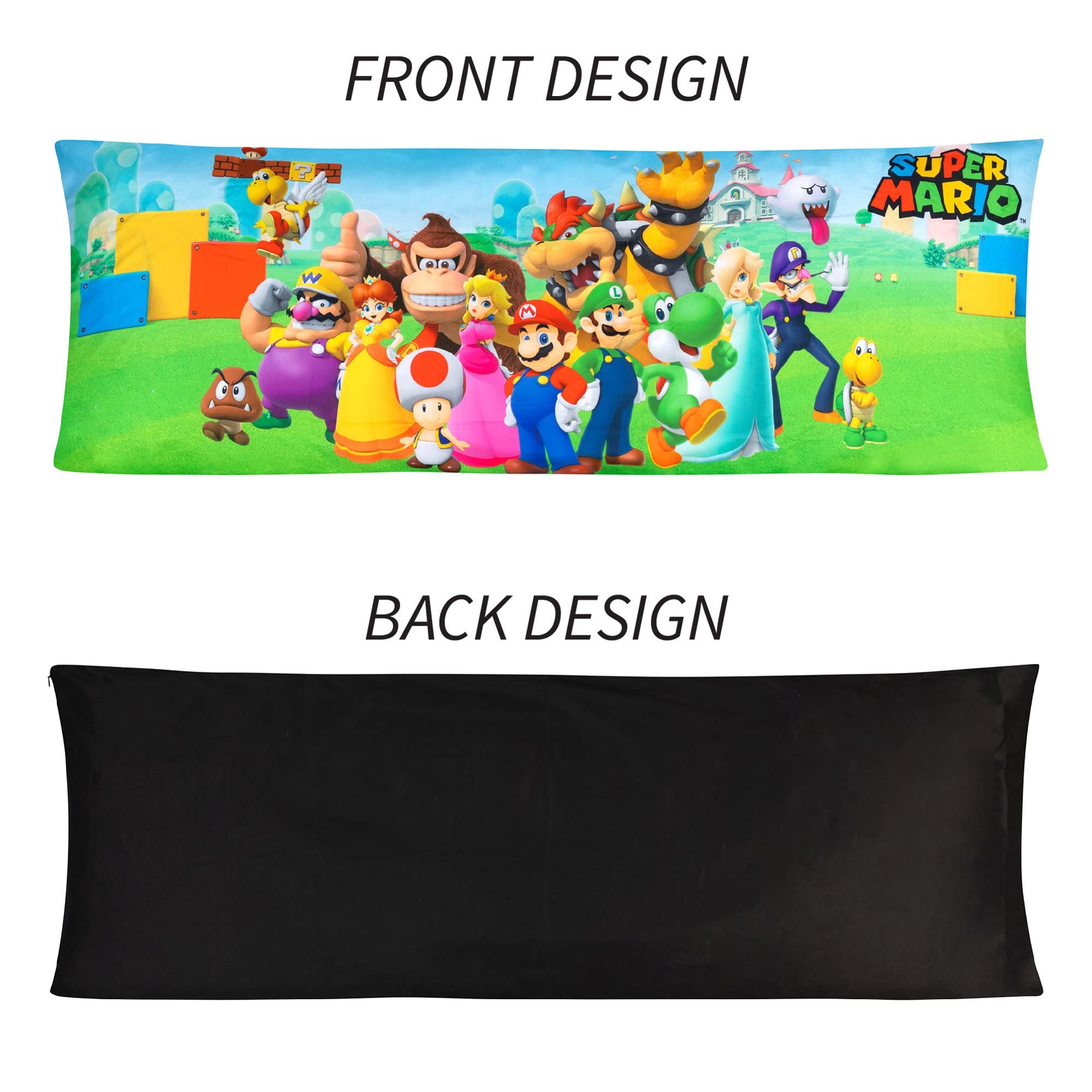 Licensed Super Mario Body Pillow Cover