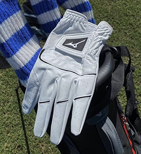 Mizuno 2020 Elite Golf Glove White/Black, Medium/Large Cadet , Left Hand