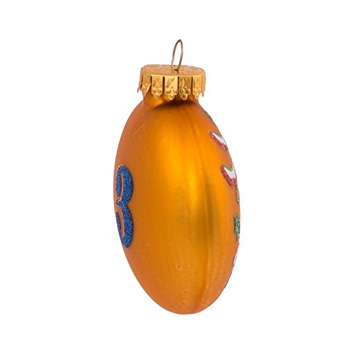 Kurt Adler GG0638 65Mm 12 Days Of Christmas Glass Ornament Set 12 Pieces