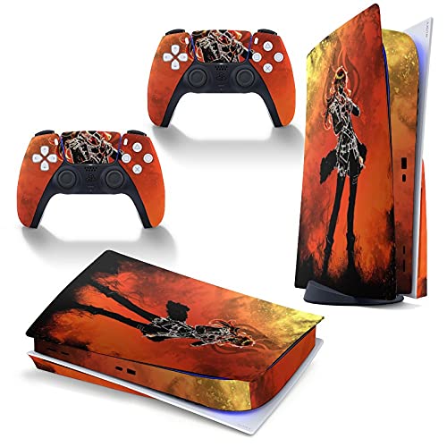 PlayStation 5 optical drive version sticker protective cover, DarkKnight Hero Soul ps5 controller protective shell (compatible with ps5 optical drive)