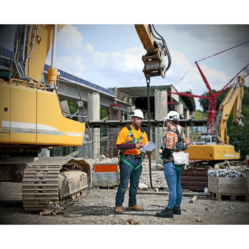 MSA 10206101 V-Form+ Full Body Safety Harness - Size: Medium, D-Ring Configuration: Back, Quick Connect Leg Straps, With Shoulder Padding, Full Body Harness