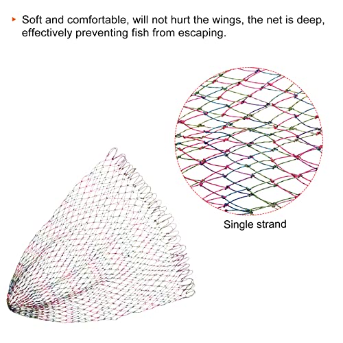 PATIKIL Fishing Net Replacement, Dia.13.8" PE Landing Net Replacement Mesh for Freshwater Saltwater Fishing, Multicolor