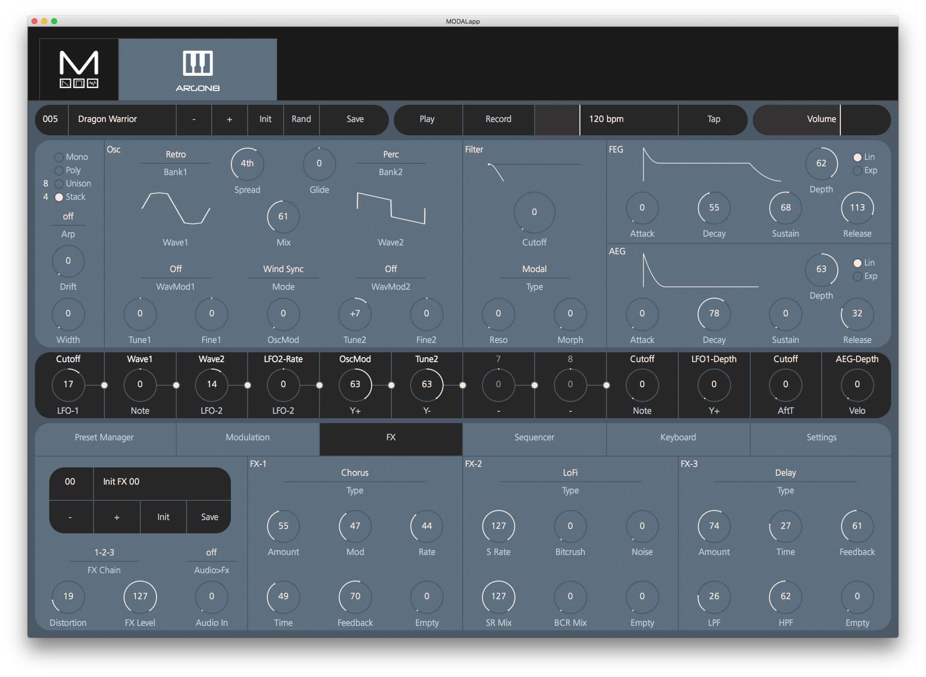 Modal Electronics ARGON8 8-voice Wavetable Synthesiser with 37 Keys