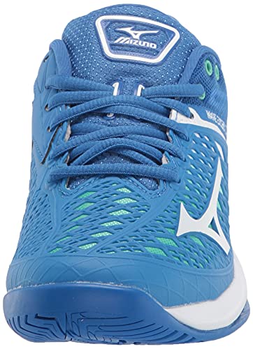 Mizuno Women's Wave Exceed Tour 4 All Court 4 Tennis Shoe, Nebulas Blue-White, 6