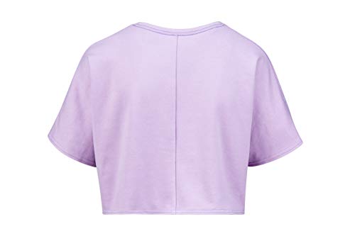 Mizuno Women's Crop Top by x Ronda Rousey, Kata Crop Tee, Karate Short Sleeve Workout Top, Viola, Small