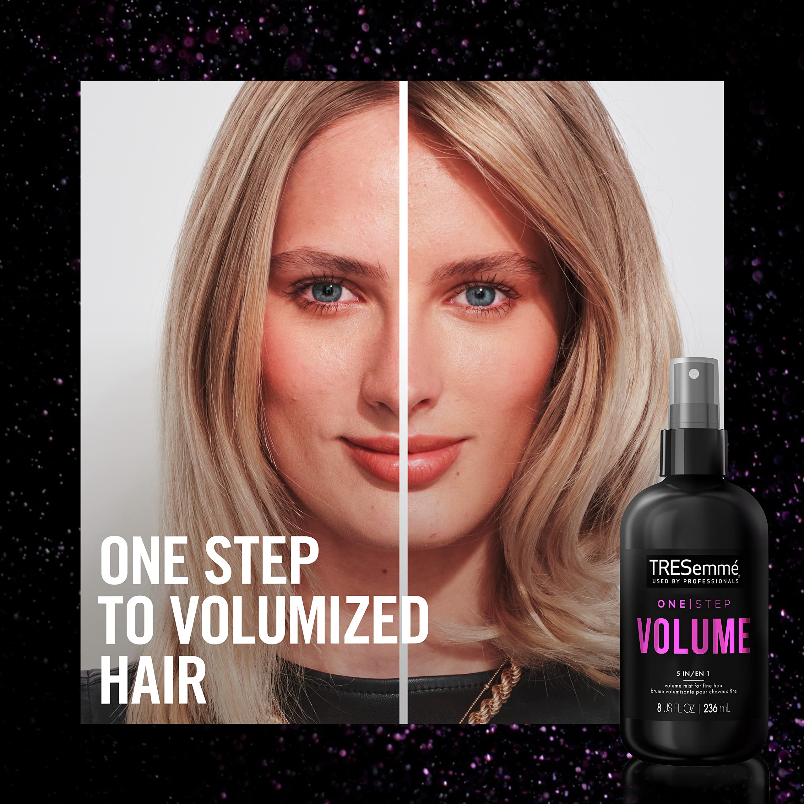 TRESemmé One Step 5-in-1 Volumizing Hair Styling Mist 2 Count For Fine Hair Hair Care Product for Soft, Weightless Volume 8 oz