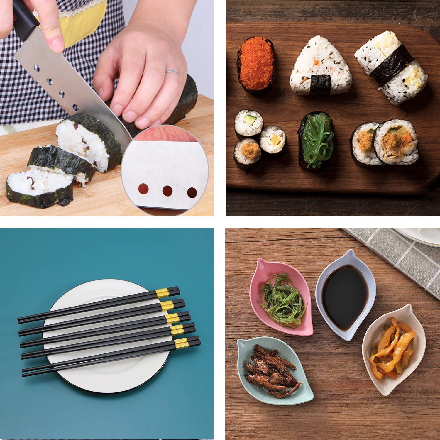 Premium Sushi Making Kit for Home, Sushi Rice Mold Sushi Roller Tools for Beginners, with Bamboo Mats, Sushi Bazooka, Temaki Sushi Mold 21 in 1