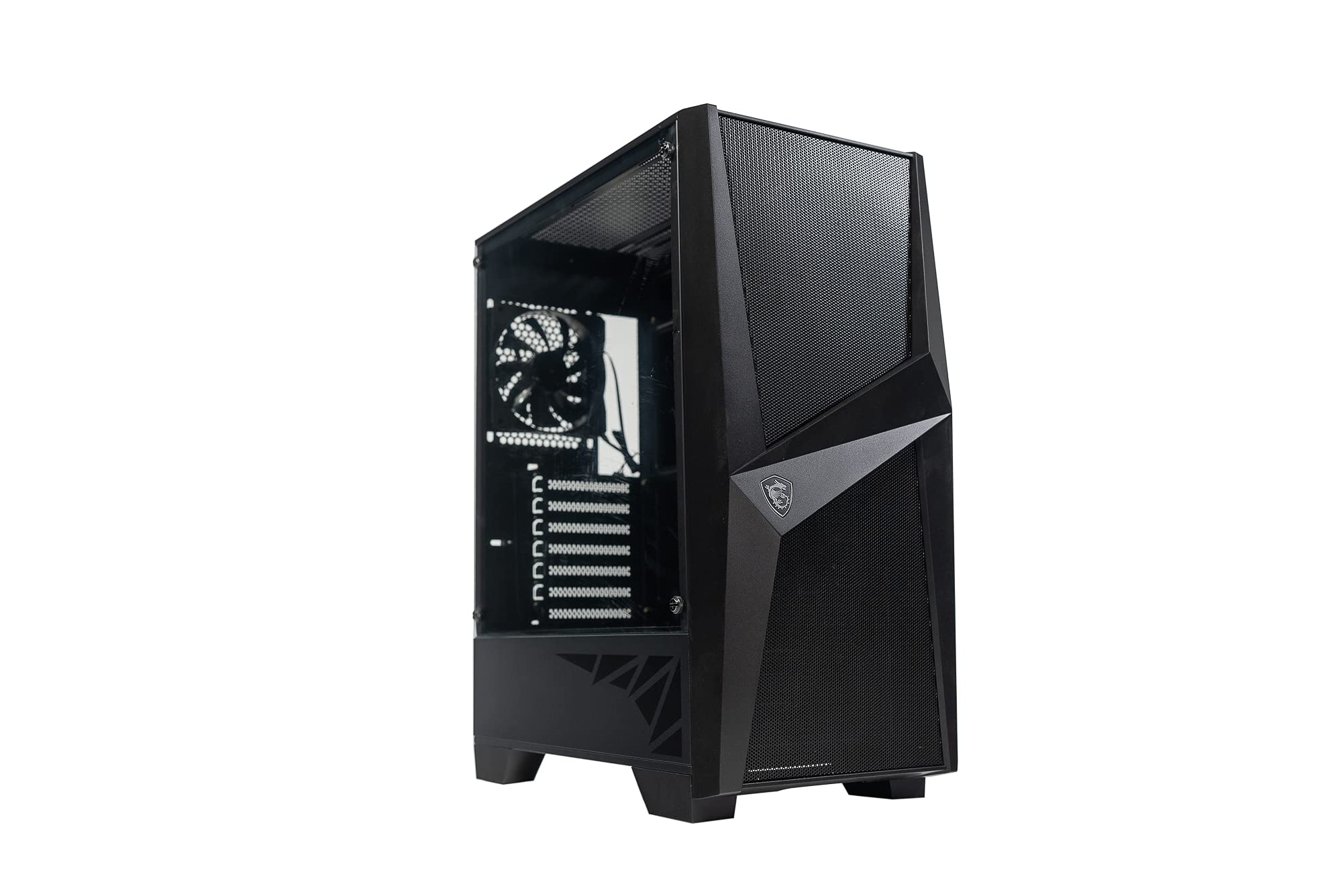 MSI MAG Series FORGE 100M LITE, Mid-Tower PC Gaming Case, Tempered Glass Side Panel, 120mm Fan, Liquid Cooling Support up to 240mm Radiator x 1