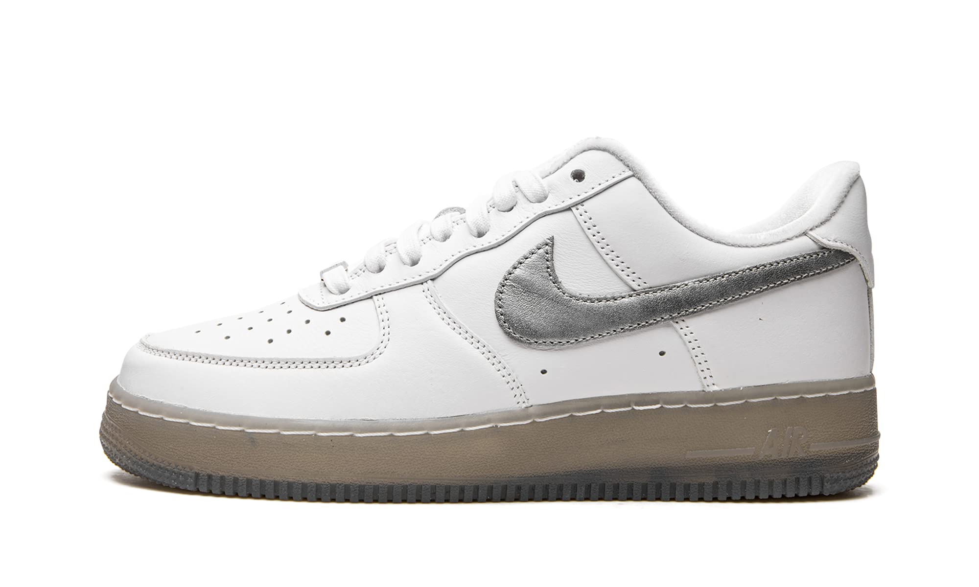 Nike men and womens Air Force 1 DX3945 100 White/Metallic Silver - Size 13