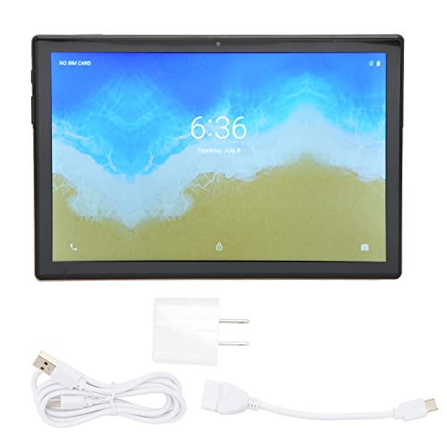 Tablet 10 inch, 1080p FHD IPS Screen, Octa Core, 2.4/5.0 GHz WiFi Tableta with, 4GB RAM 128GB ROM, 5MP 8MP, GPS, SIM, 7000mAh, Gold