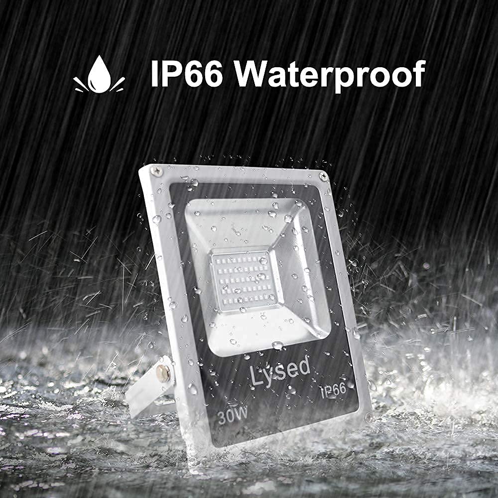 Lysed 30W Black Light, Black Lights for Glow Party, Blacklight Party Glow in The Dark, LED Black Lights Halloween Decorations, IP66 Waterproof (2 Pack)