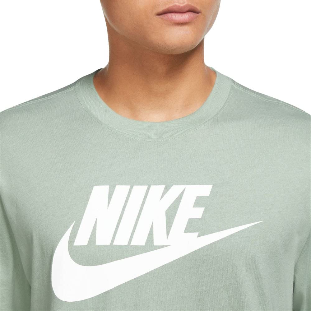 Nike mens Dri-Fit Sportswear Logo T-Shirt, Seafoam/White, Large