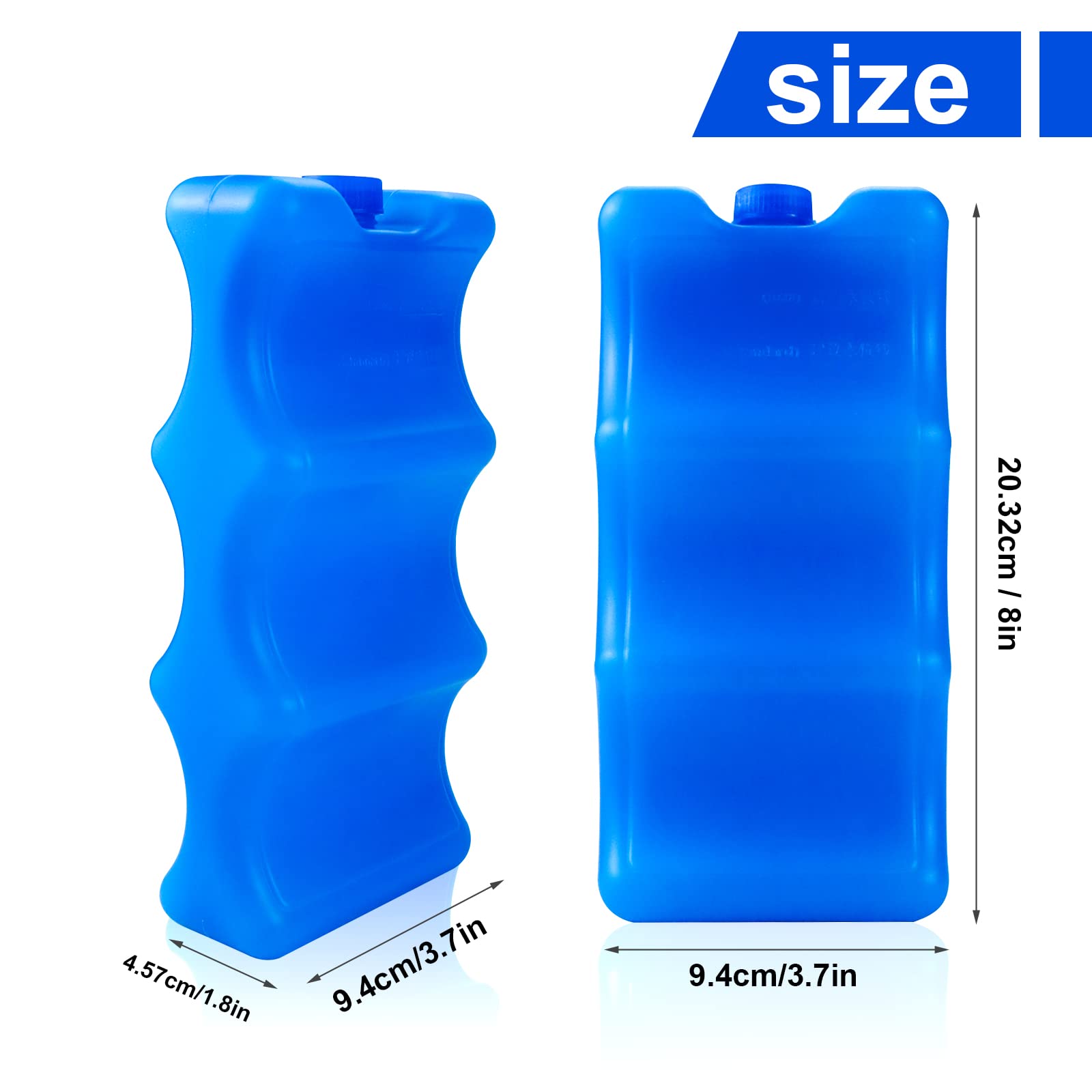 Tecmisse 5 Pack Blue Reusable Ice Packs for Breastmilk Storage, Bottle Ice Packs for Breastfeeding Mom