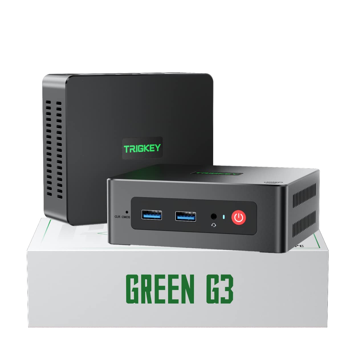TRIGKEY Mini Computer Intel 11th Generation N5095(Up Tp 2.9GHz) 8G DDR4(Max 2933MHz) 256G M.2 SATA SSD(500MB/S) Micro Computer, Green G3 Micro PC W11 Pro, Dual 4K@Hz HDMI, WiFi 5, BT4.2,RJ45,W11