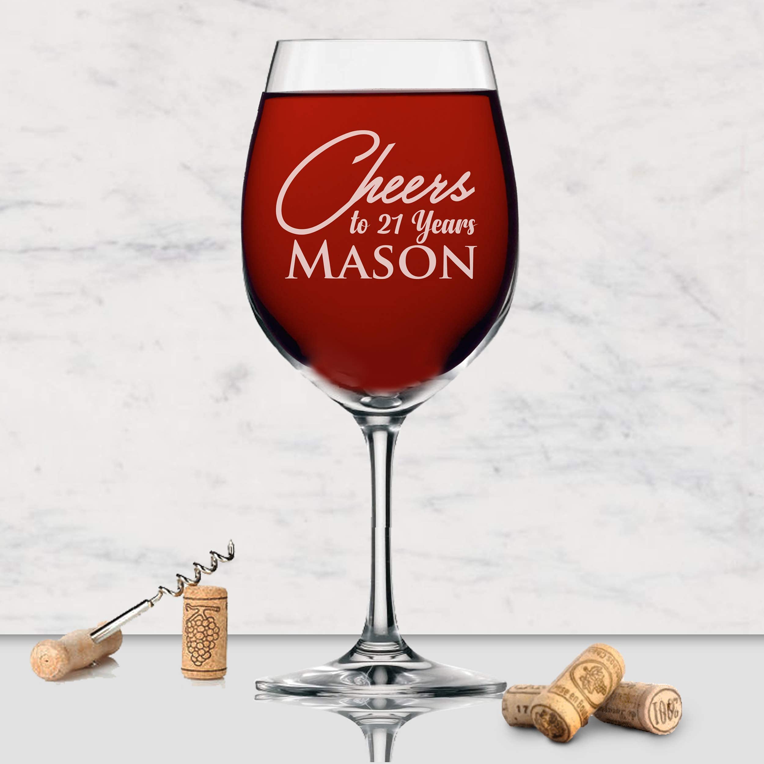 My Personal Memories, Custom Etched Happy 30th 40th 50th 60th Birthday Champagne Flute, Wine, Stemless, Pilsner Beer, Shot Glass (16 oz Wine Glass with Stem)