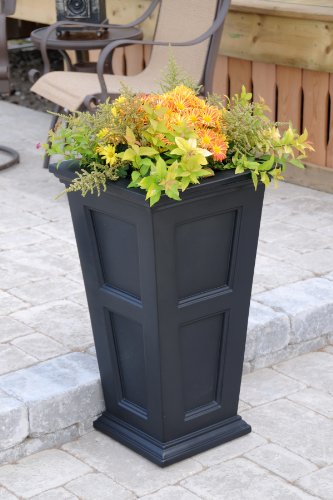 Mayne Inc. Fairfield 5829B Tall Planter,16in L x 16in W x 28.3in H,Black