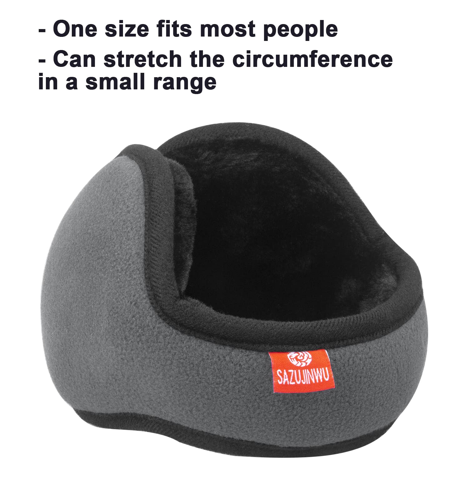 sazujinwu Winter Earmuffs for Men Unisex Fold Fleece Ear Muffs Women`s Ear Warmer Back Neck Earmuff
