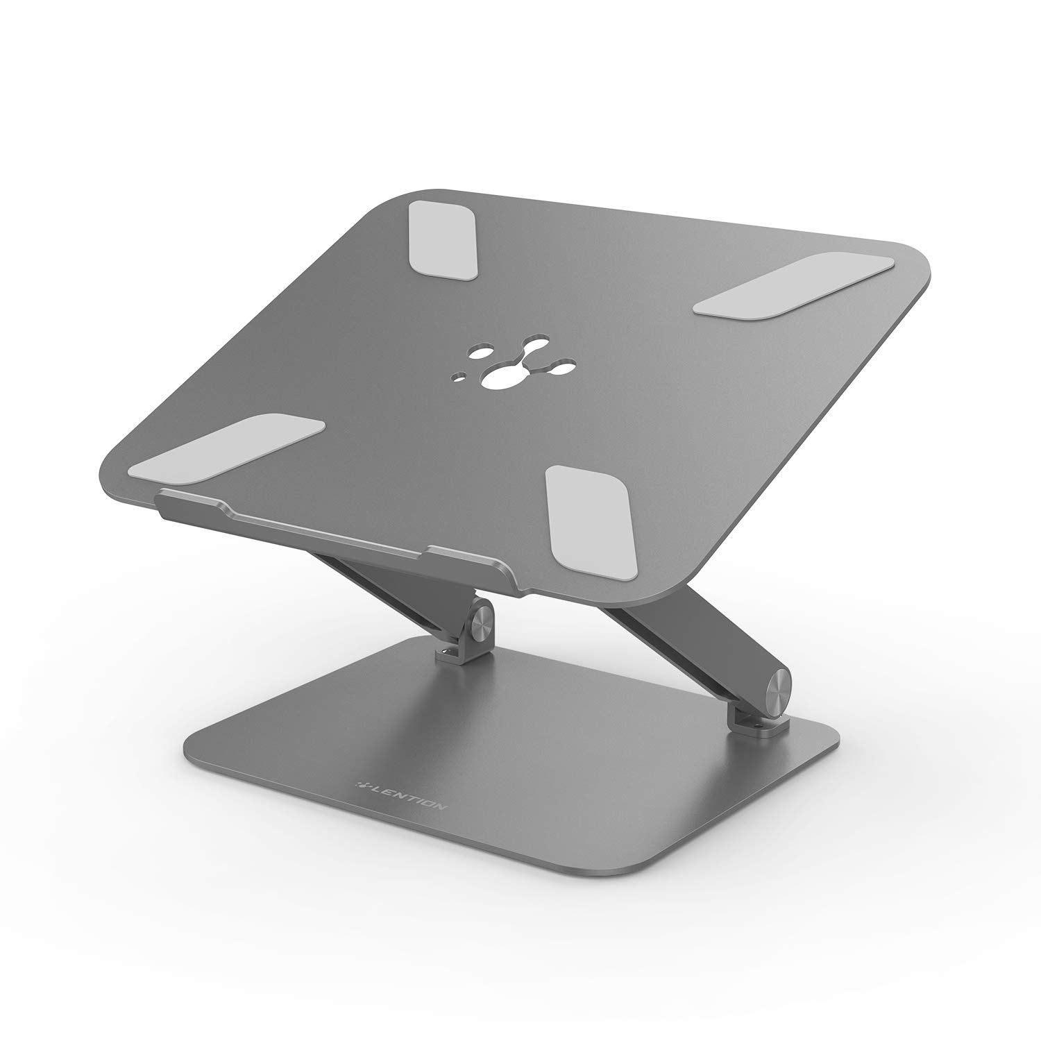LENTION Laptop Notebook Stand Holder Adjustable Height Portable Stand Riser Compatible with MacBook Air Pro HP Dell XPS Lenovo All laptops 11-15.6" (L5,Gray)
