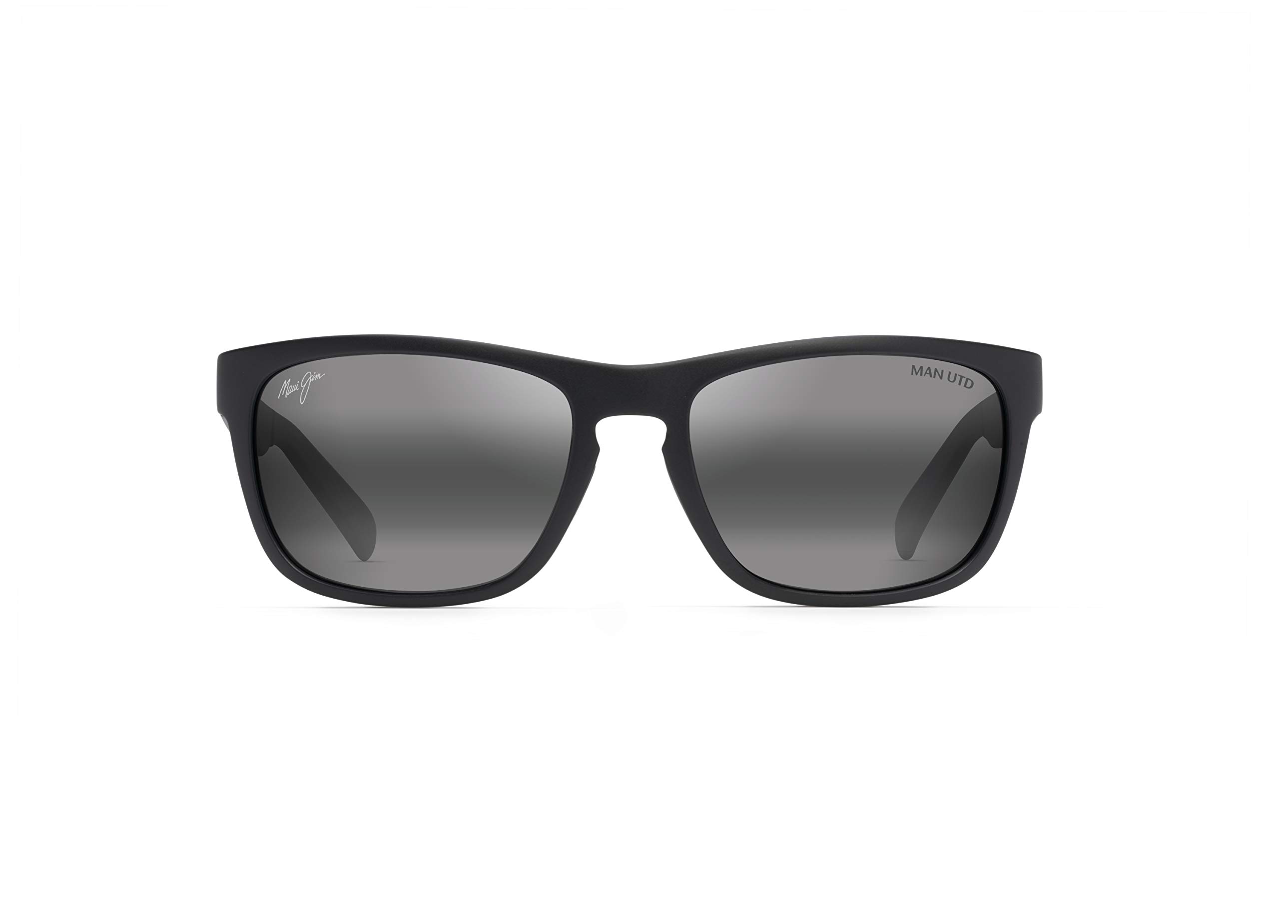 Maui Jim Men's and Women's South Swell Polarized Classic Sunglasses, Black Matte w/Black Rubber UTD/Neutral Grey, Medium