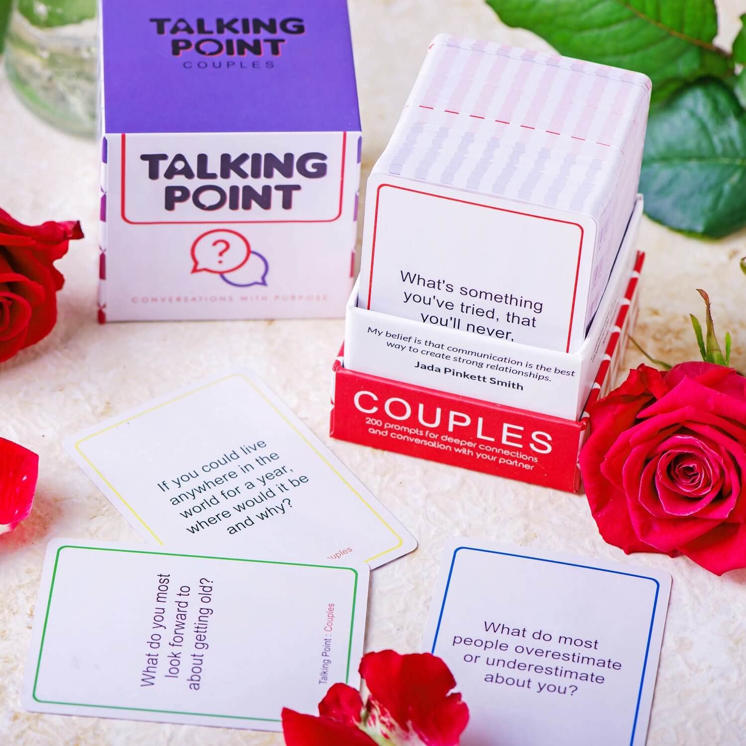 TALKING POINT CARDS Essential Bundle: 600 Thought Provoking Conversation Starters - 3 Packs: Family + Christian + Couples