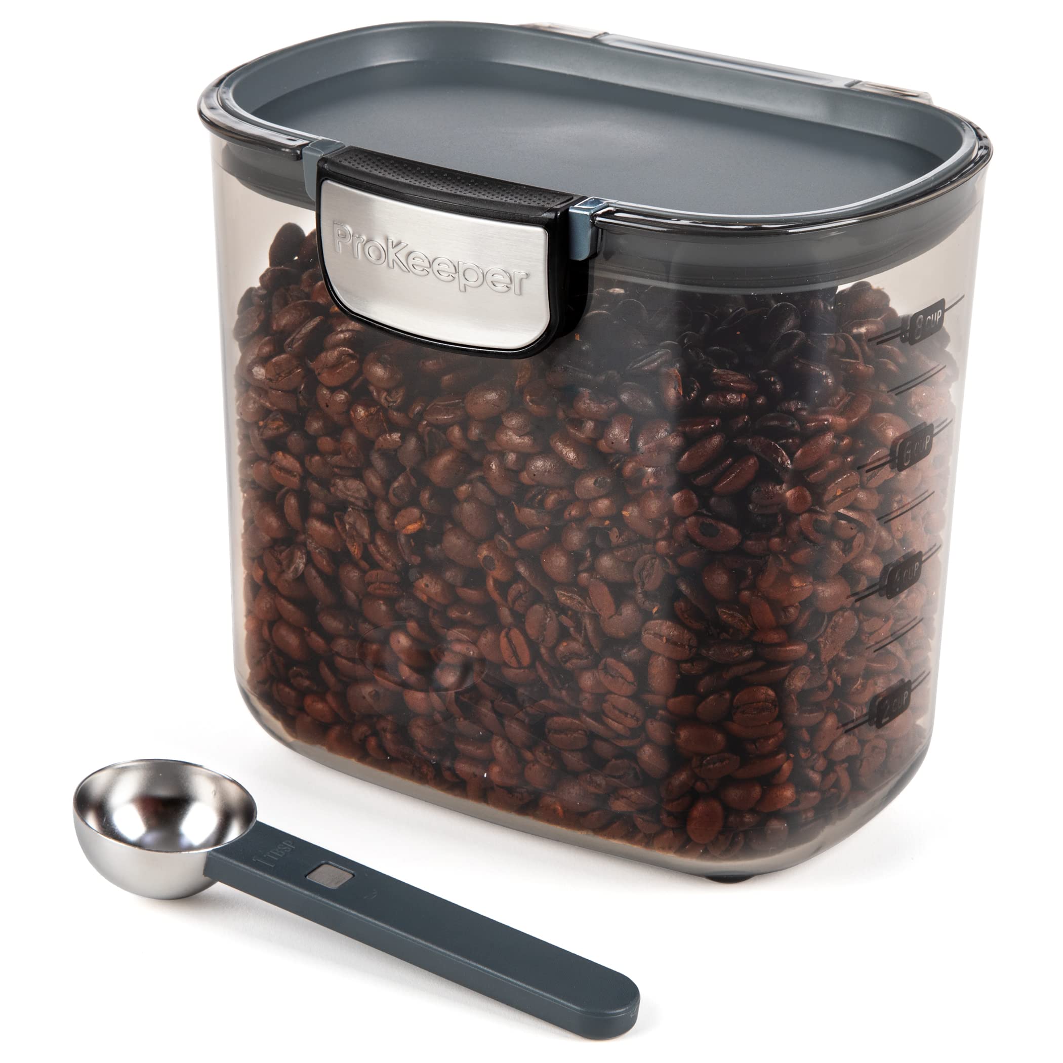 Progressive International ProKeeper+ 2 Quart Coffee Goods Multipurpose Airtight Stackable Food Storage Container (PKS-602)