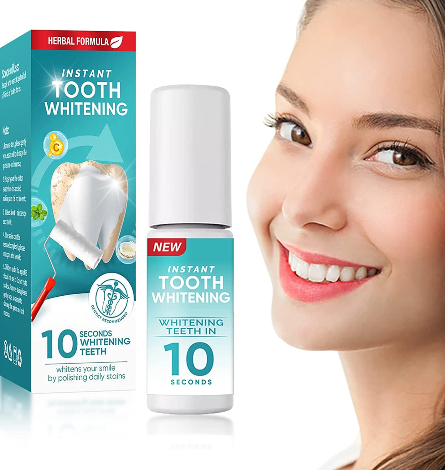 Teeth Whitening Paint, Tooth Paint, Tooth Polish Uptight White, Instant Whitening Paint for Teeth, Easy to Apply