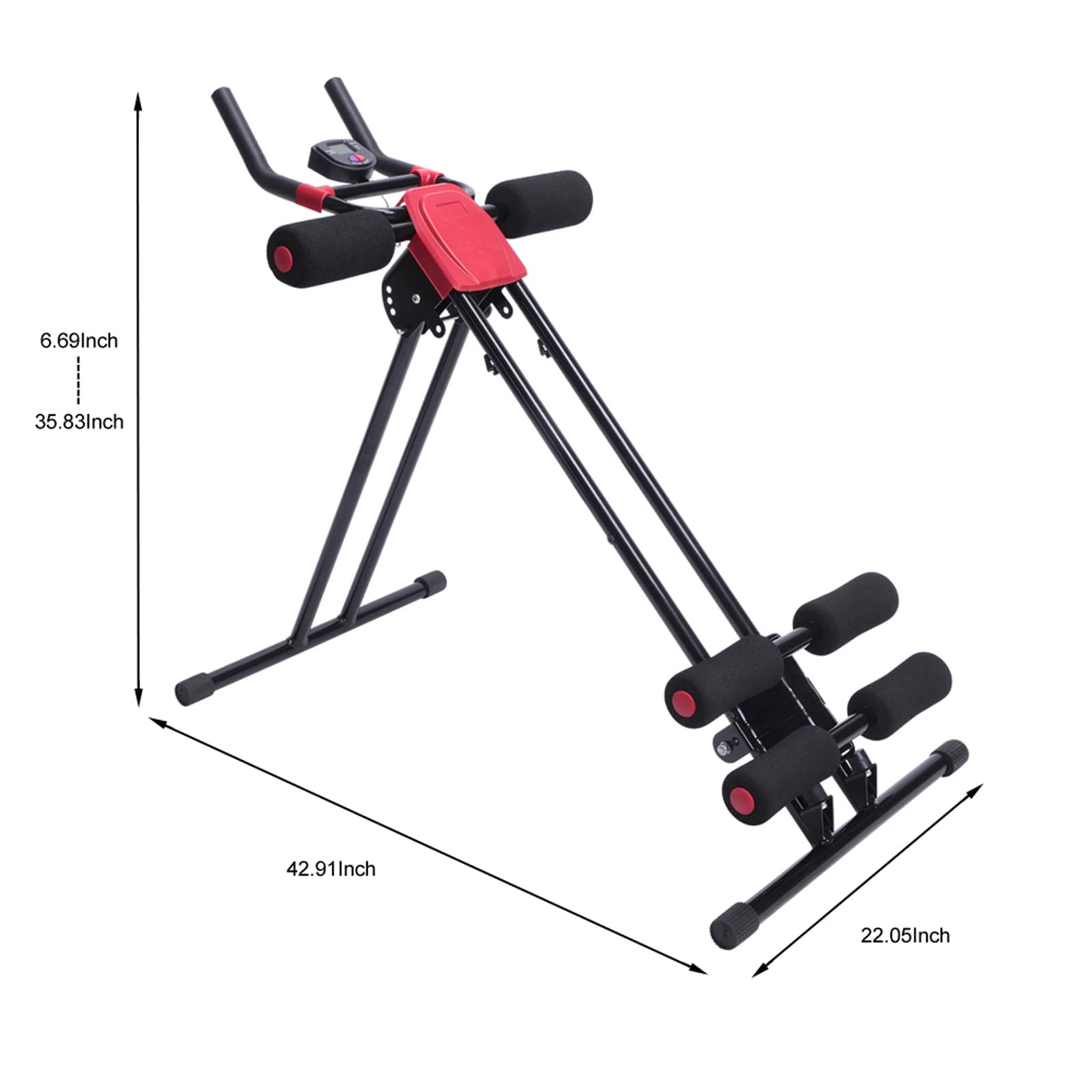 PRODCA Straight Linear Type Powerful Private Fitness Club Abdomen Exerciser Black