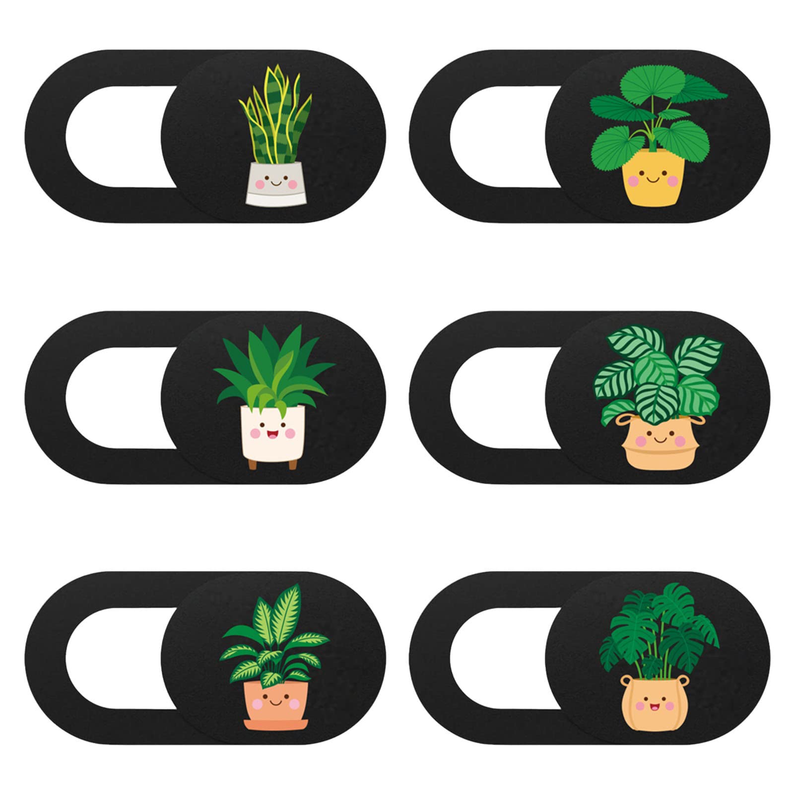 Webcam Covers Laptop Accessories Decoration Potted Plants, Webcam Cover (6 Pack) Ultra-Thin Camera Cover Privacy Protector, Cover Slide for Laptop, Mac, MacBook Air, iPad, PC, Cell Phone