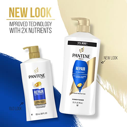 Pantene Conditioner Twin Pack with Hair Treatment, Repair & Protect for Damaged Hair, Safe for Color-Treated Hair