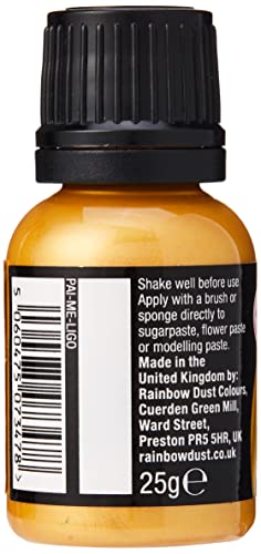 Rainbow Dust Metallic Food Paint Metallic Light Gold