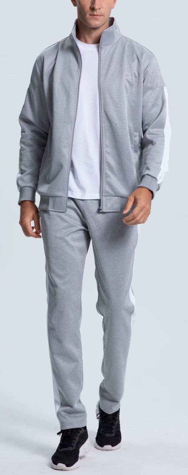 MAGCOMSEN Track Suit For Men Set Winter Sweatpants Tracksuit Running Jacket Casual Sweatshirt Jackets Running Suit Athletic Set Sweatsuit Yoga Set Joggers Pants