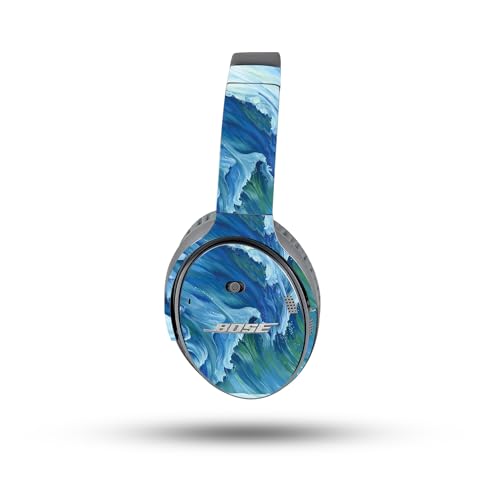 MightySkins Skin Compatible with Bose QuietComfort 35 II Headphones - Perfect Wave | Protective, Durable, and Unique Vinyl Decal wrap Cover | Easy to Apply, Remove, and Change Styles