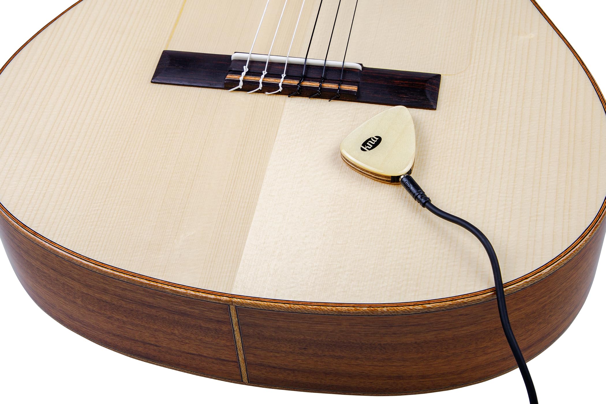KNA Pickups 6 String Universal Stick-on Piezo Acoustic Instrument Pickup with Volume Control (AP-2),Ivory