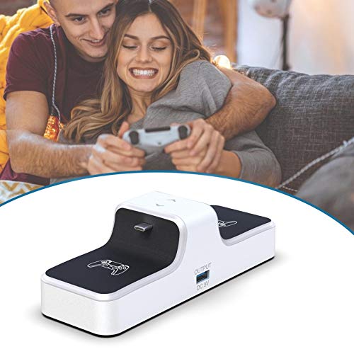 LOVOICE Portable Charging Station For PS5 Controller, Double PS5 Controller Charger, PS5 Charger Stand Fast Charging For 2 Controllers PS5 Accessories