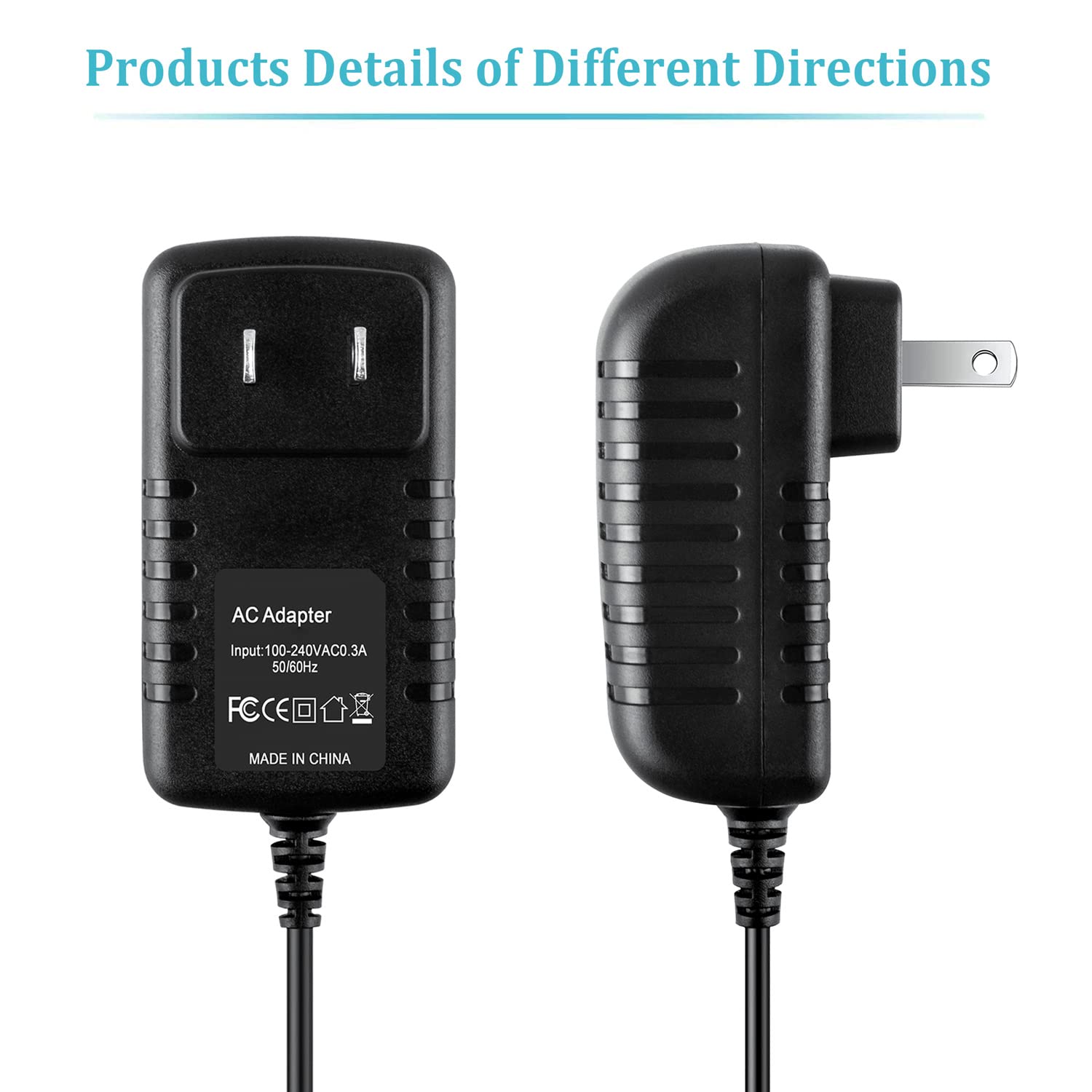 SZSWWPOR 7V 2A AC/DC Power Adapter with 2.5mm x 5.5mm Tip Center + for 7V 1.6A 1600mA